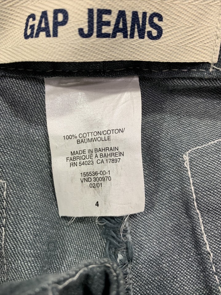 NWT Vintage 2001 Gap Flare Gray Grey Jeans Denim Womens Size 4 MSRP $49 ...