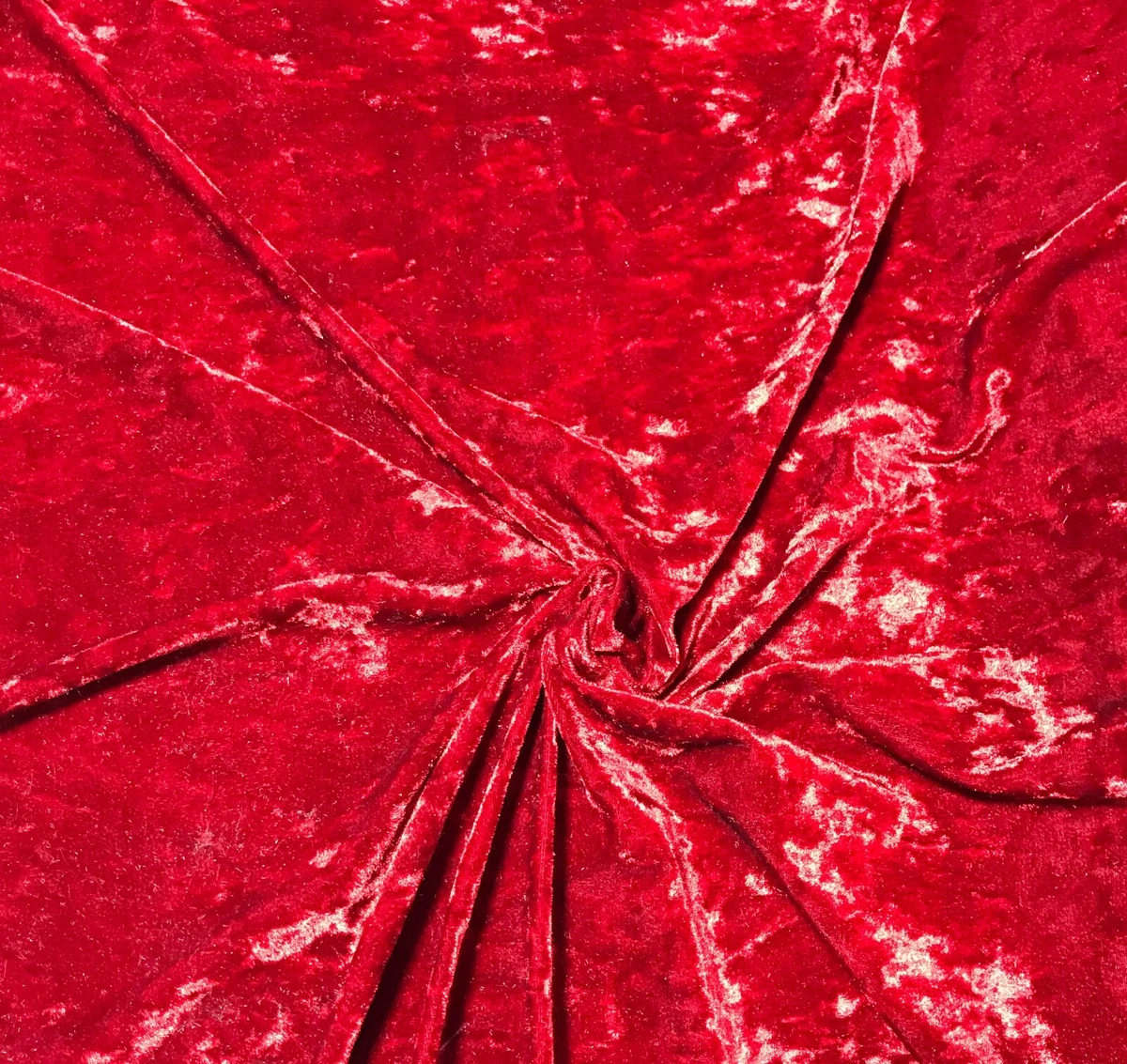 Red Crushed Velvet Fabric
