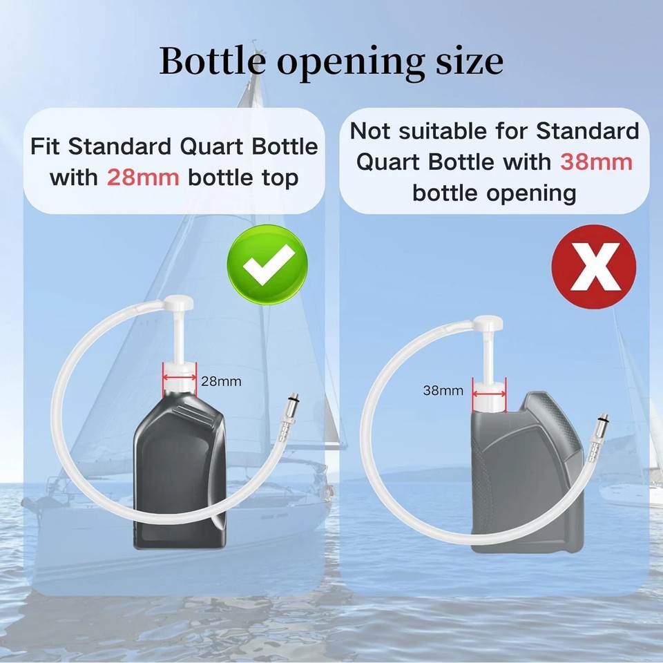 Lower Unit Gear Oil Pump for Standard Quart Bottles, Boat Outboard ...