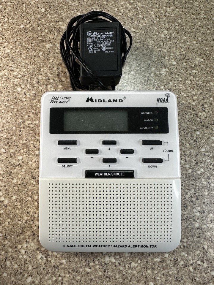 Midland Weather Radio NOAA Public Alert & Storm Warning WR-100 TESTED ...