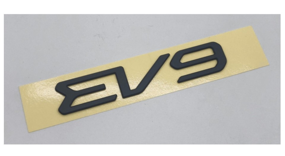 Hood Trunk EV9 Letter GT Line Matt Black Emblem Badge For 2024 ~ 2026 ...
