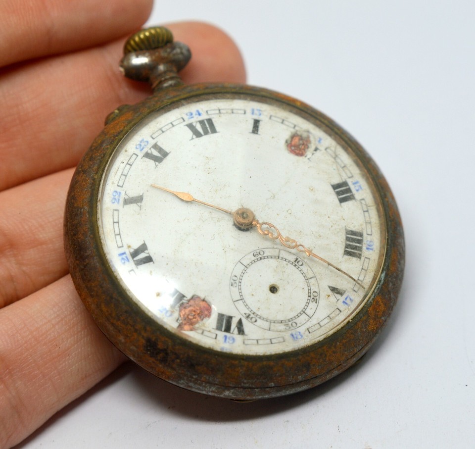 19th CENTURY MEN'S DEPOSE ACIER GARANT MECHANICAL POCKET WATCH | eBay