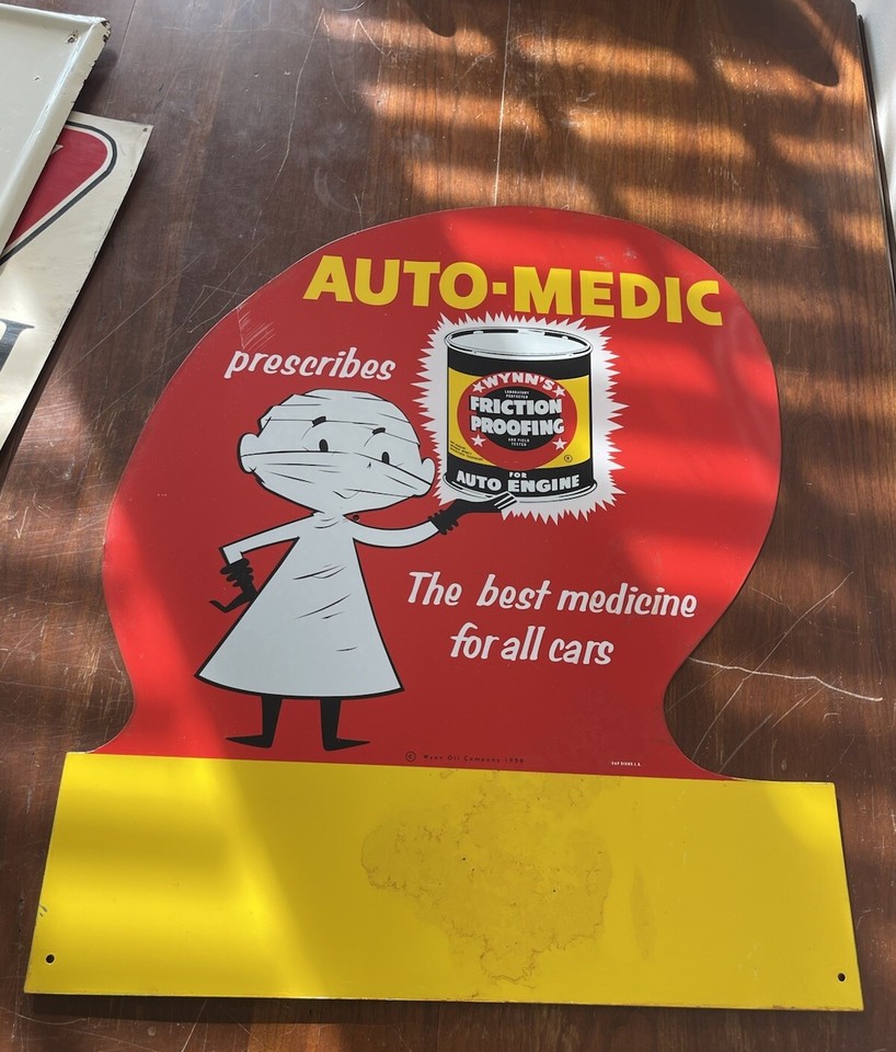 Wynn’s Auto-medic Friction Proofing Advertising Sign | eBay
