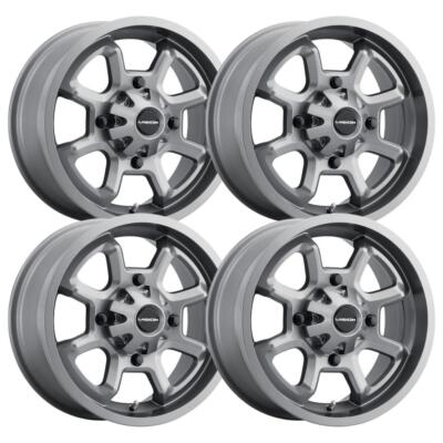 (Set-4) Vision ATV 416 Se7en 14x7 4x156 38mm Gunmetal Wheels Rims 14 ...