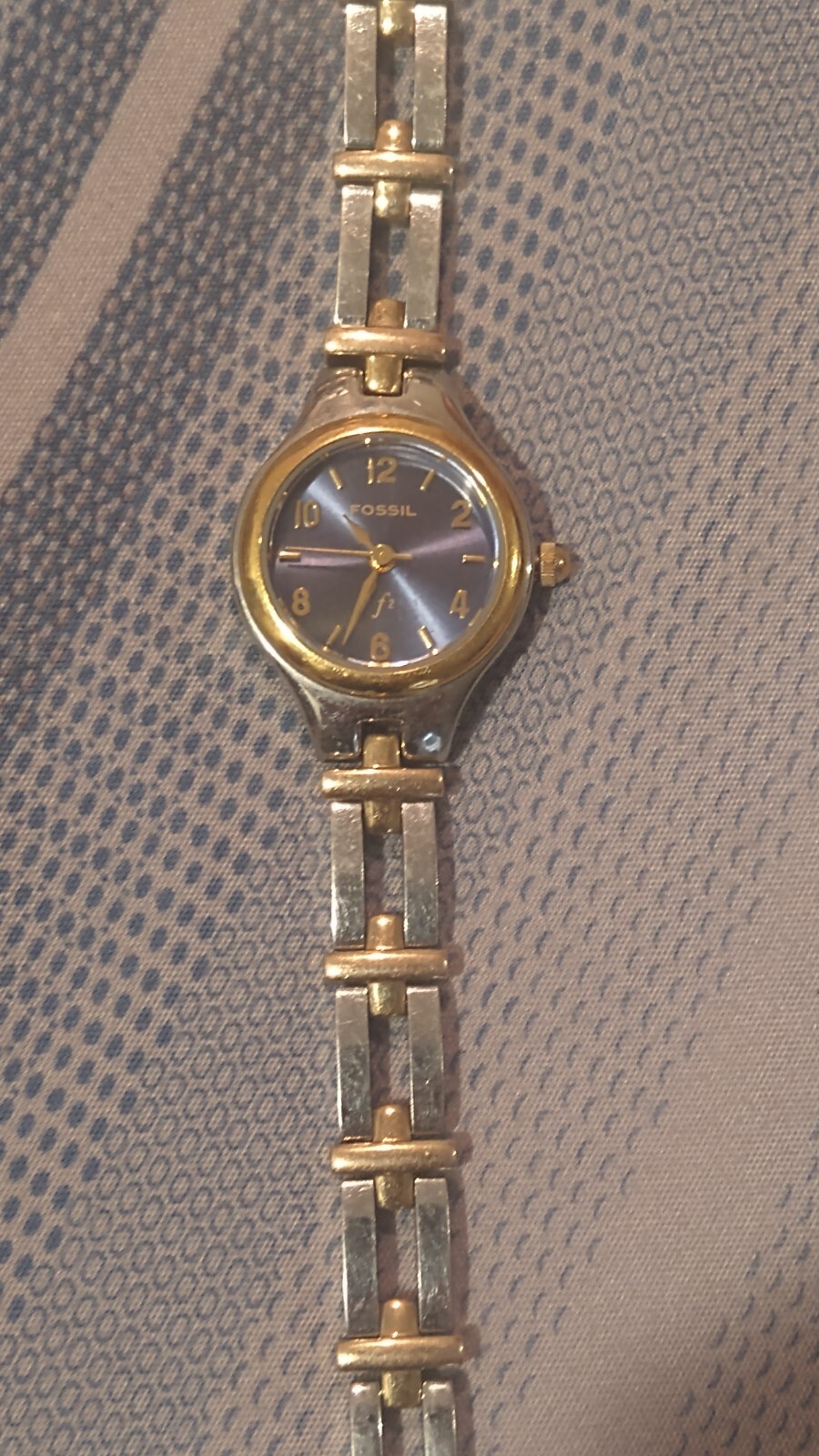 FOSSIL F2 ES-9644 All Stainless Steel Quartz Women's Watch Sz.6 1/4 ...