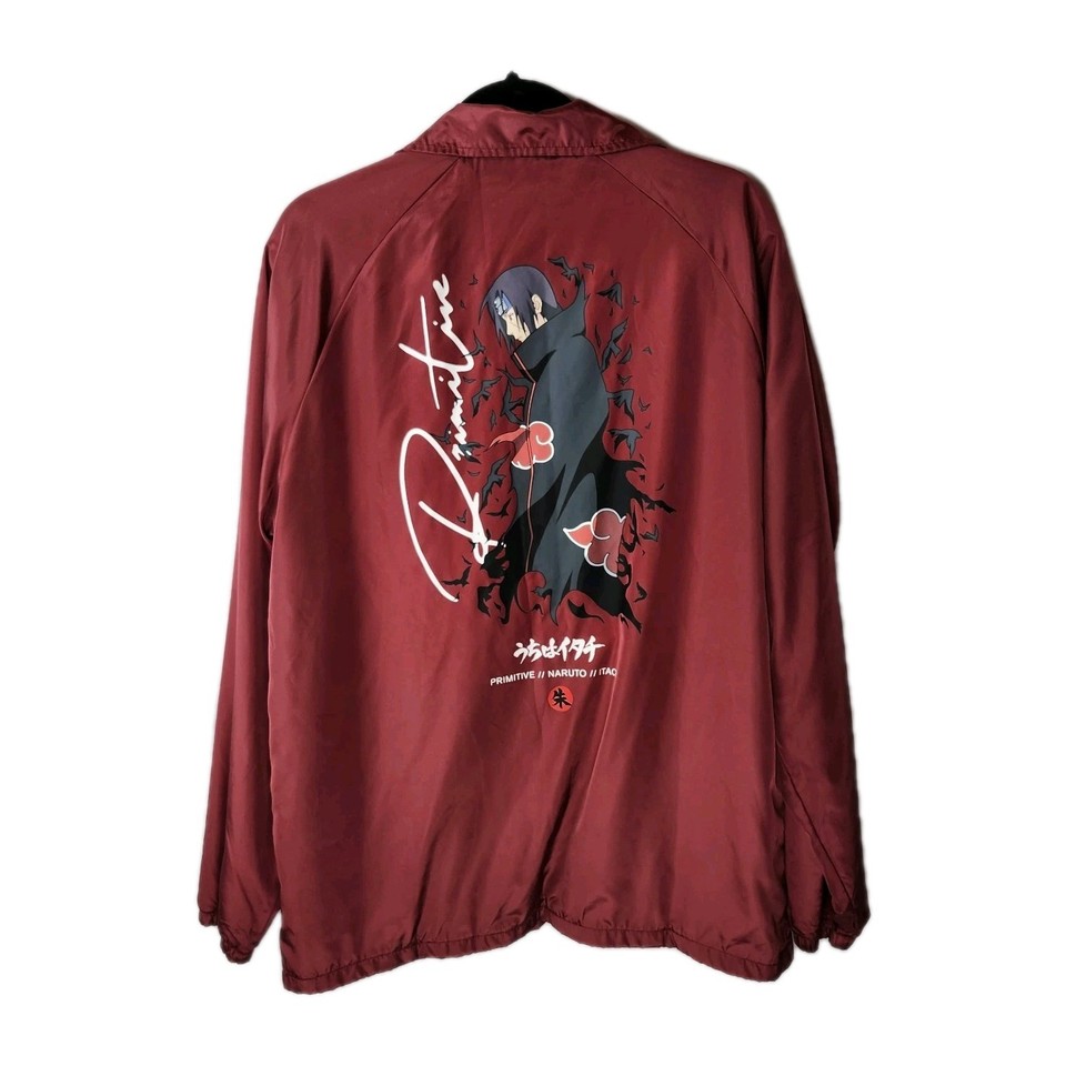 Naruto Shippuden Itachi Primitive Skateboarding Burgundy Coach Nylon ...