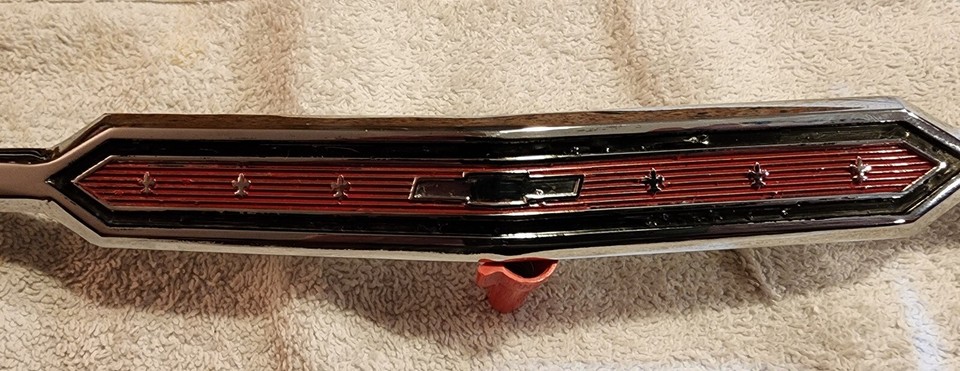 1966 Nova Chevy II front hood center emblem rechromed l79 327 | eBay