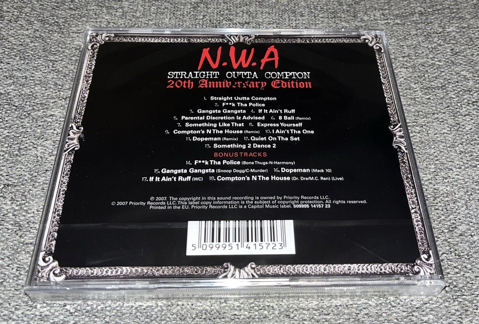 Straight Outta Compton: 20th Anniversary Edition by N.W.A. NWA) (New CD ...