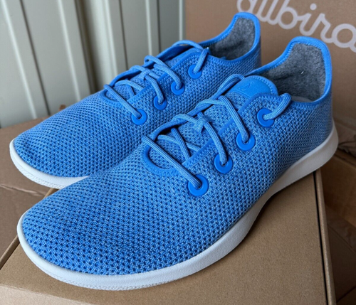 NEW ALLBIRDS TREE RUNNER PURE AZURE SHOES BLUE CASUAL LACE SNEAKERS ...