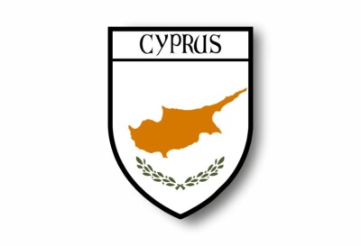 Stickers decal souvenir vinyl car shield city flag world crest cyprus ...