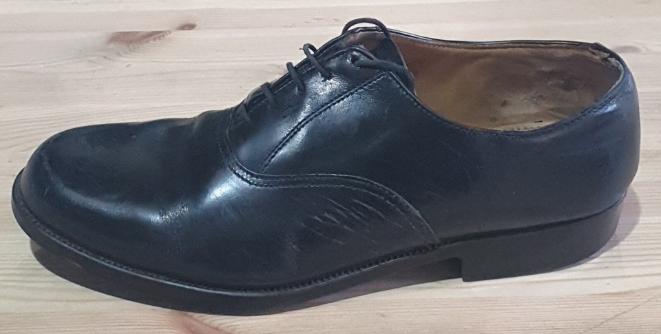 RAF Parade Shoes Black Leather Shoes Cadet Shoes MENS All sizes! | eBay UK