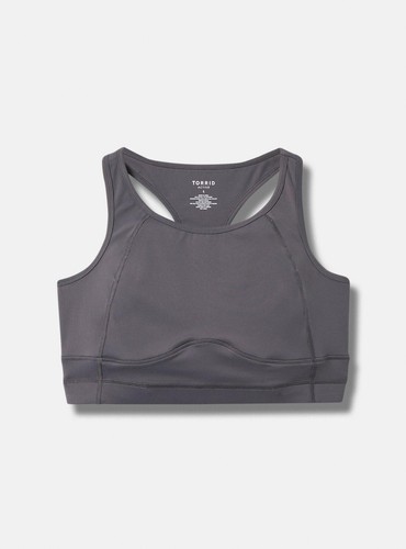 Torrid Low-Impact Wireless Longline Active Sports Bra Gray 2 2X 18 20 # ...