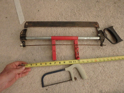 7M- 7 saws- wood ands hack saws- 1st unmarked, 2nd sanvik, 3rd stanley ...