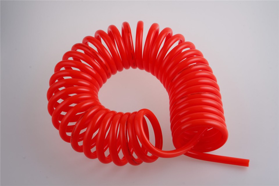 4mm x 6mm Pneumatic Compressor Spring Tube PU Recoil Air Hose 6 Meter ...