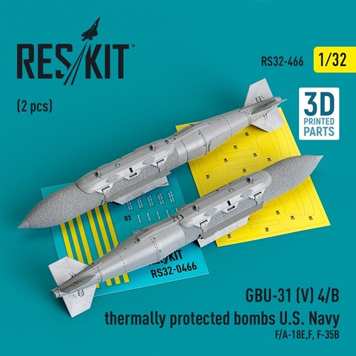 GBU-31 (V) 4/B thermally protected bombs U.S. Navy (2 pcs) 1/32 ResKit ...