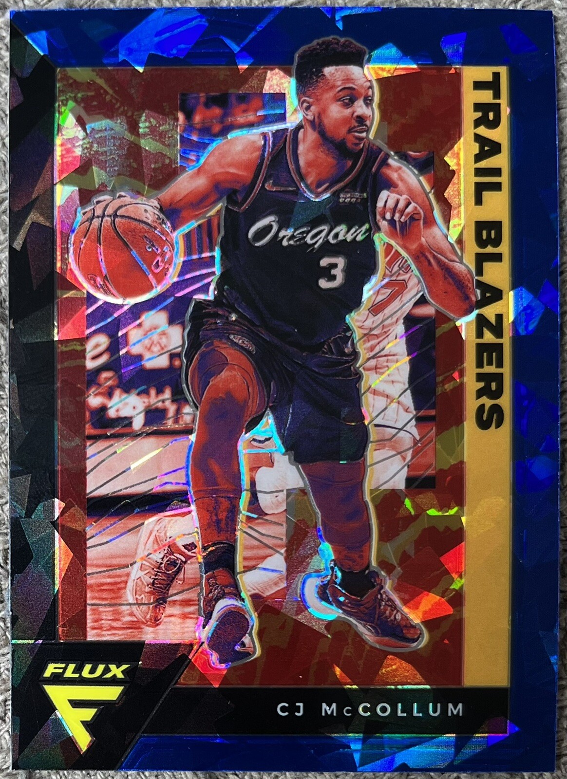 2020-21 Panini Flux Basketball Blue Cracked Ice Prizm Parallel CJ McCollum 147 | eBay