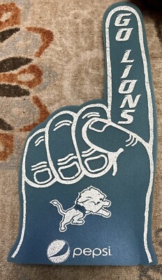 vintage blue Pepsi Detroit Lions "GO LIONS" Foam Finger, | eBay