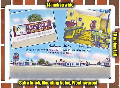 Metal Sign - New Mexico Postcard - Biltmore Motel, On Highways 70 and ...