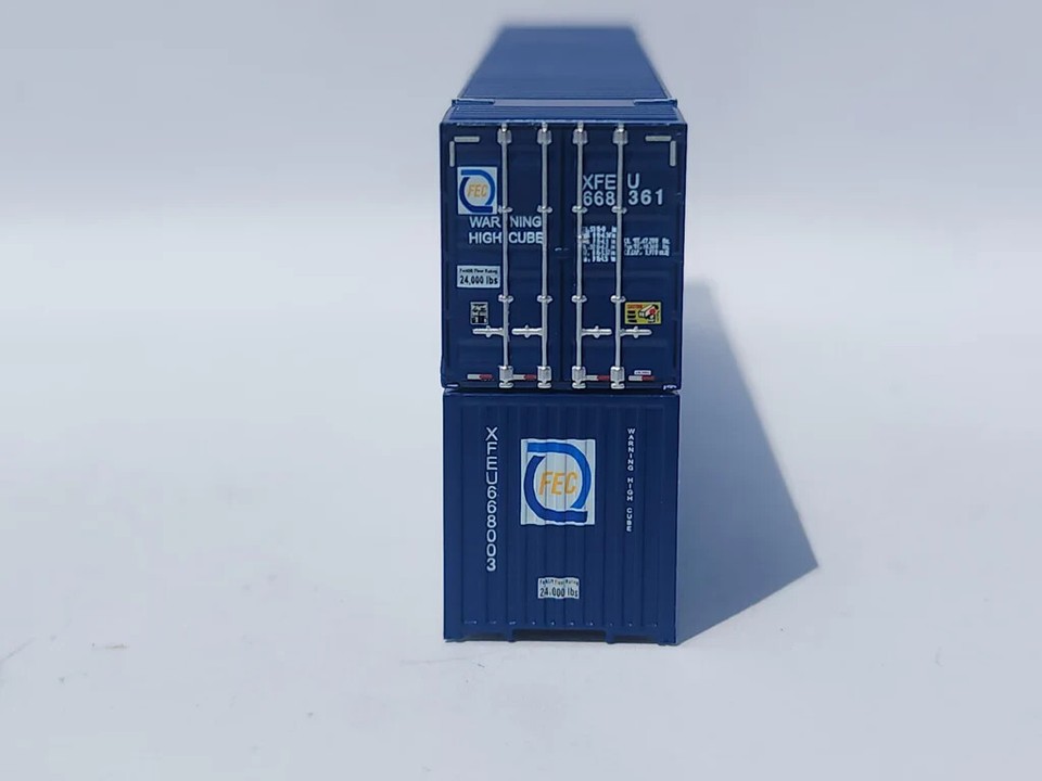 Jacksonville Terminal JTC N Scale ~ FEC Set #2 ~ 53' High Cube ...