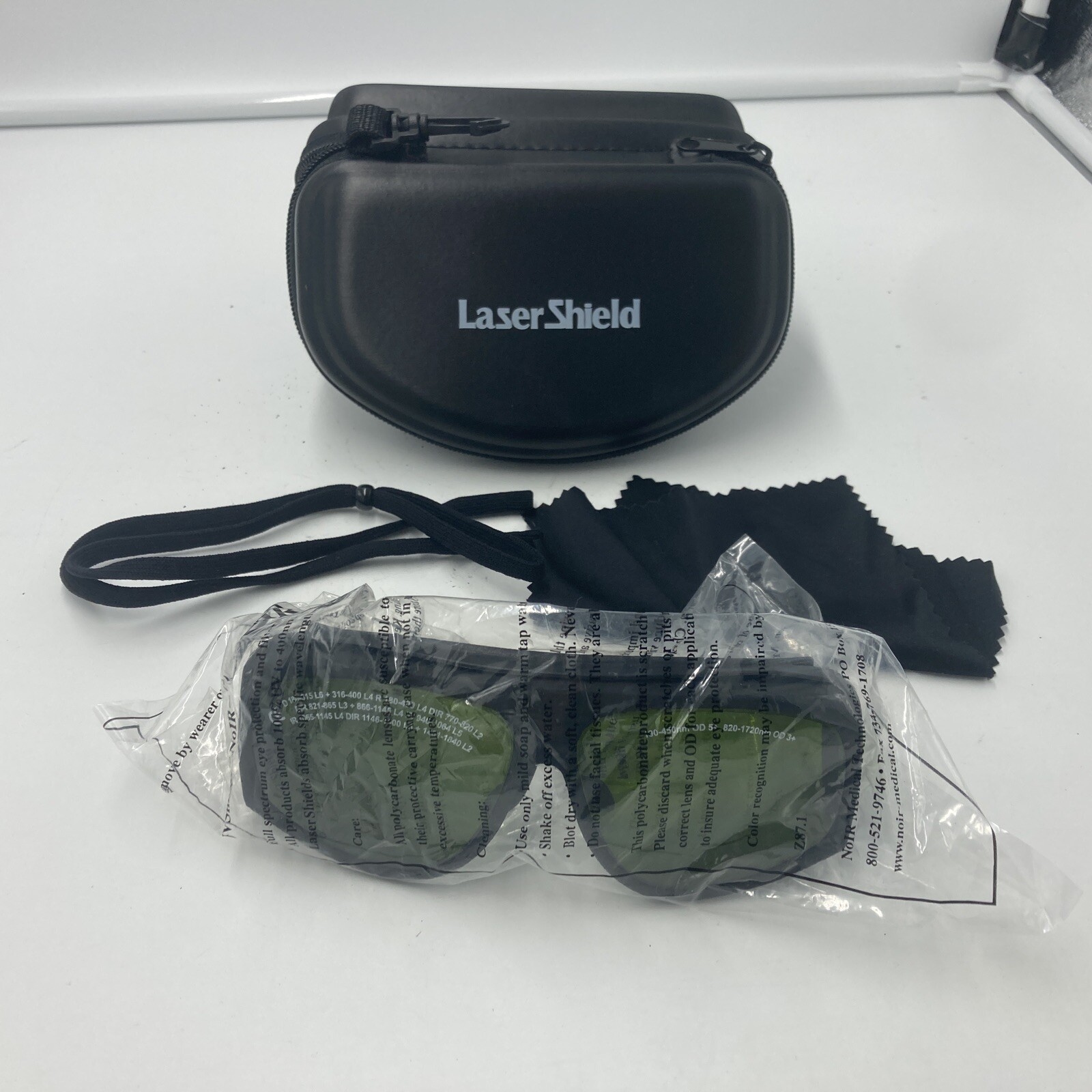 Lazer Shield Safety Glasses Green Lens 190-450 OD 5+ 830-1720nm OD3+ | eBay