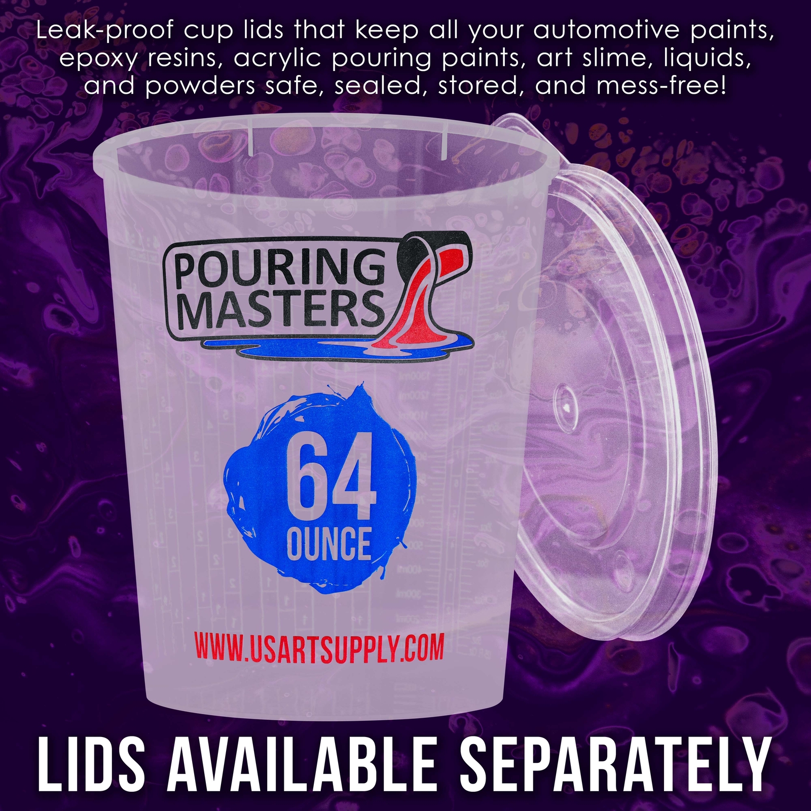 12 Pouring Masters 64 Ounce 2000ml Graduated Plastic Paint Mixing Cups 12-pouring-masters-64-ounce-2000ml-graduated-plastic-paint-mixing-cups