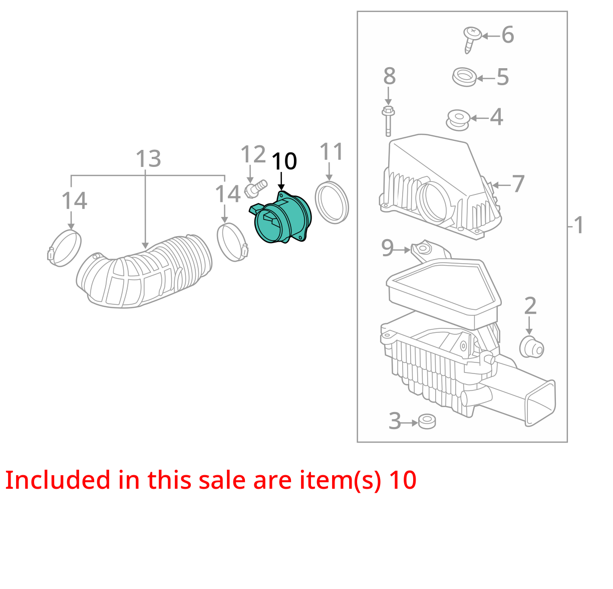 2009 Cadillac CTS Mass Air Flow Meter Sensor MAF OEM 161K Miles ...