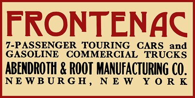 Frontenac Autos of Newburgh, New York NEW Sign 24x48" USA STEEL XL Size ...