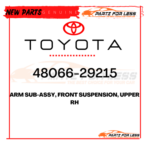 48066-29215 TOYOTA GENUINE ARM SUB-ASSY, FRONT SUSPENSION, UPPER RH ...
