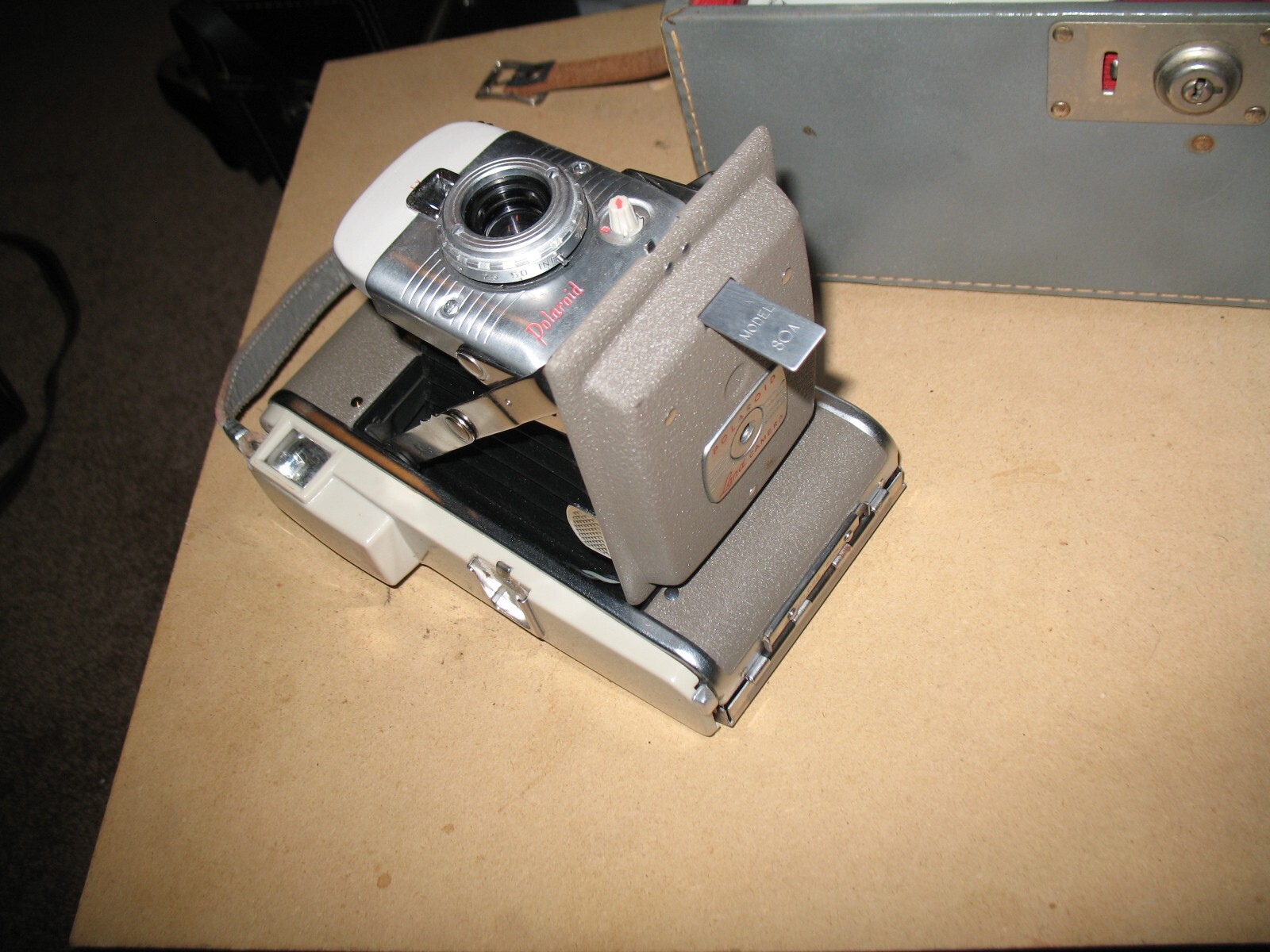 VTG 1950s POLAROID LAND CAMERA 80A WITH CASE KEY BULBS FLASHOLDER | eBay