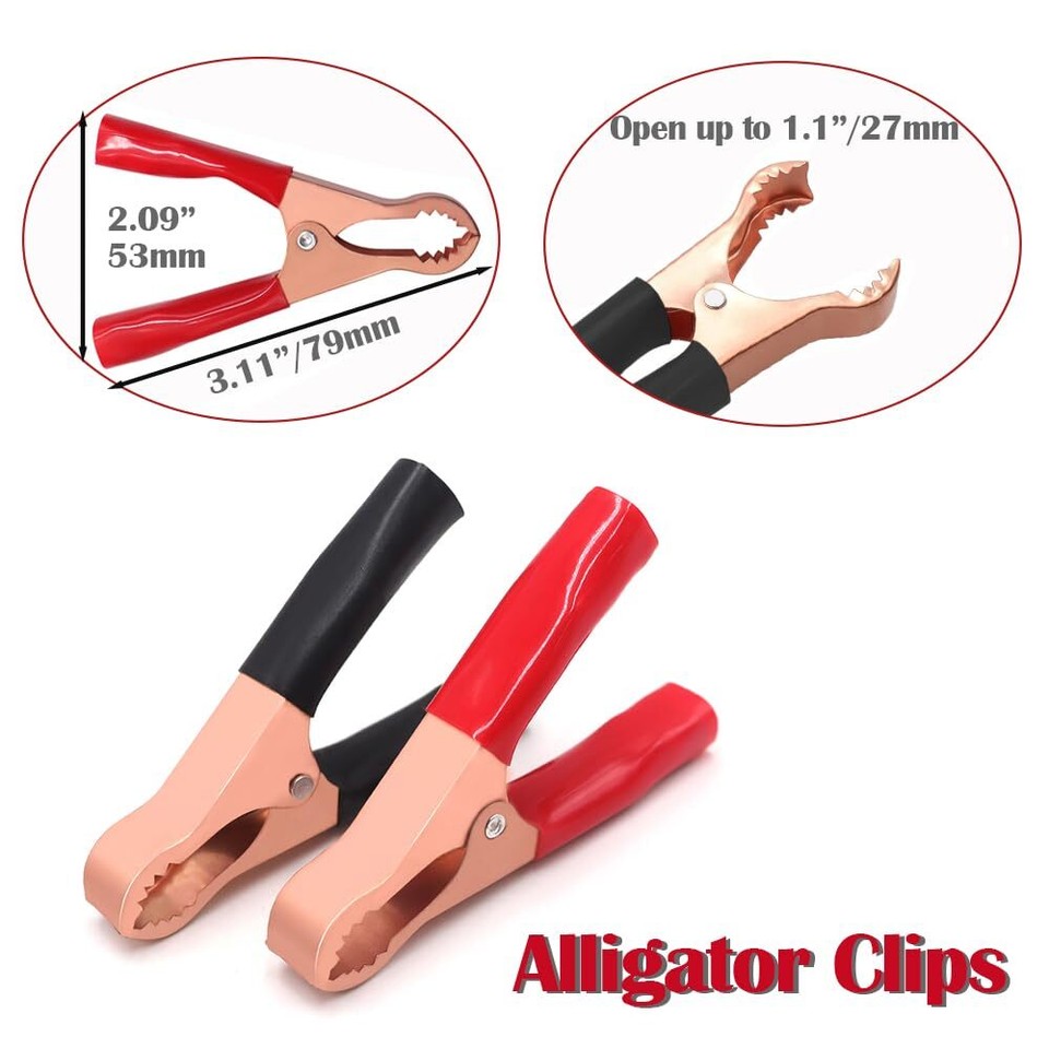 8.2ft/2.5m Sae To Alligator Clips Wire Harness With 12v Switch 16awg ...