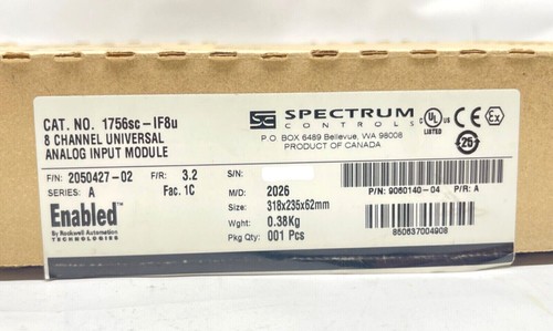SPECTRUM Controls 1756SC-IF8U, 8 CHANEL UNIVERSAL ANALOG INPUT, P/N ...