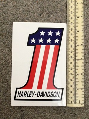 Vintage USA Harley Davidson No 1 Stars and Stripes sticker/ decal | eBay UK