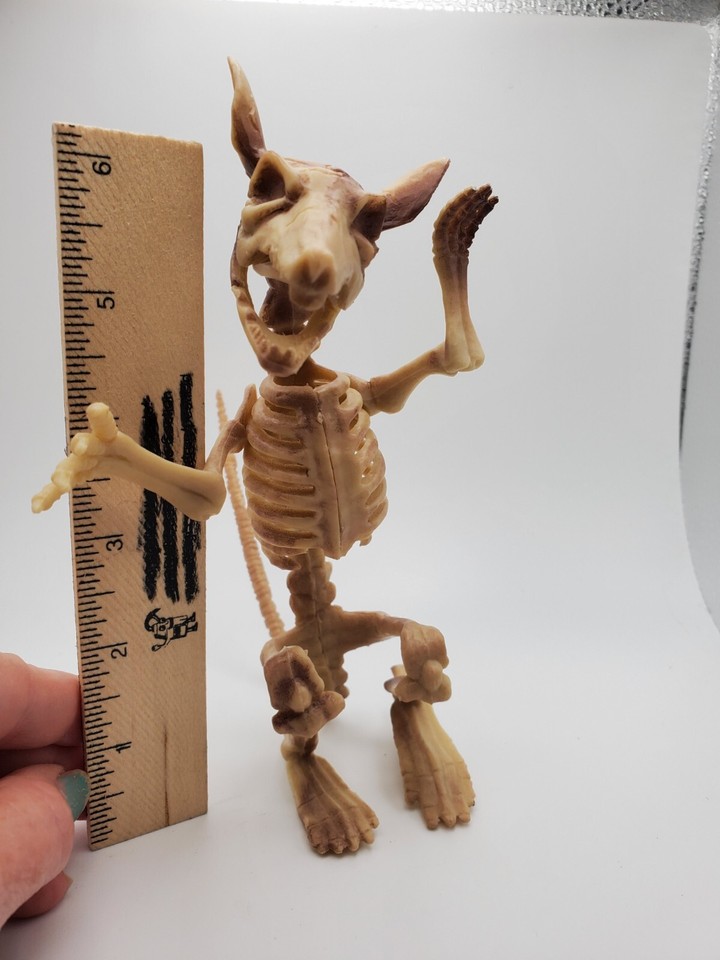 Skeleton Rat 7" Halloween Decor Adjustable Mouth Open Or Closed Life ...
