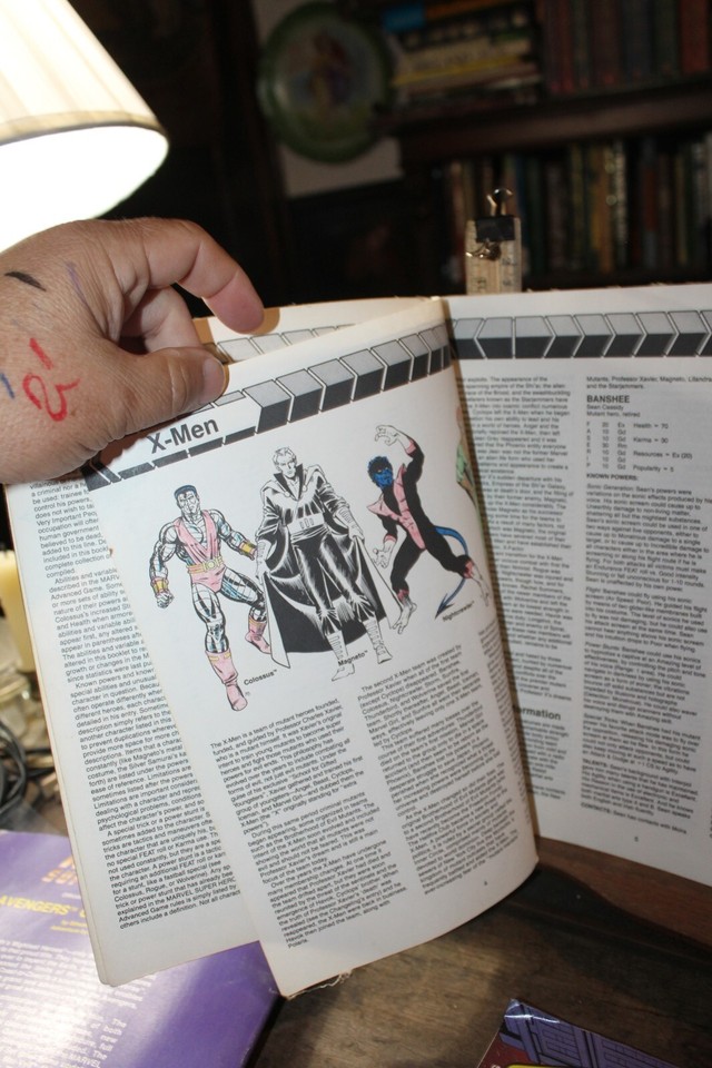 1986 TSR RPG Role Playing Game Marvel Super Heroes Children of the Atom ...