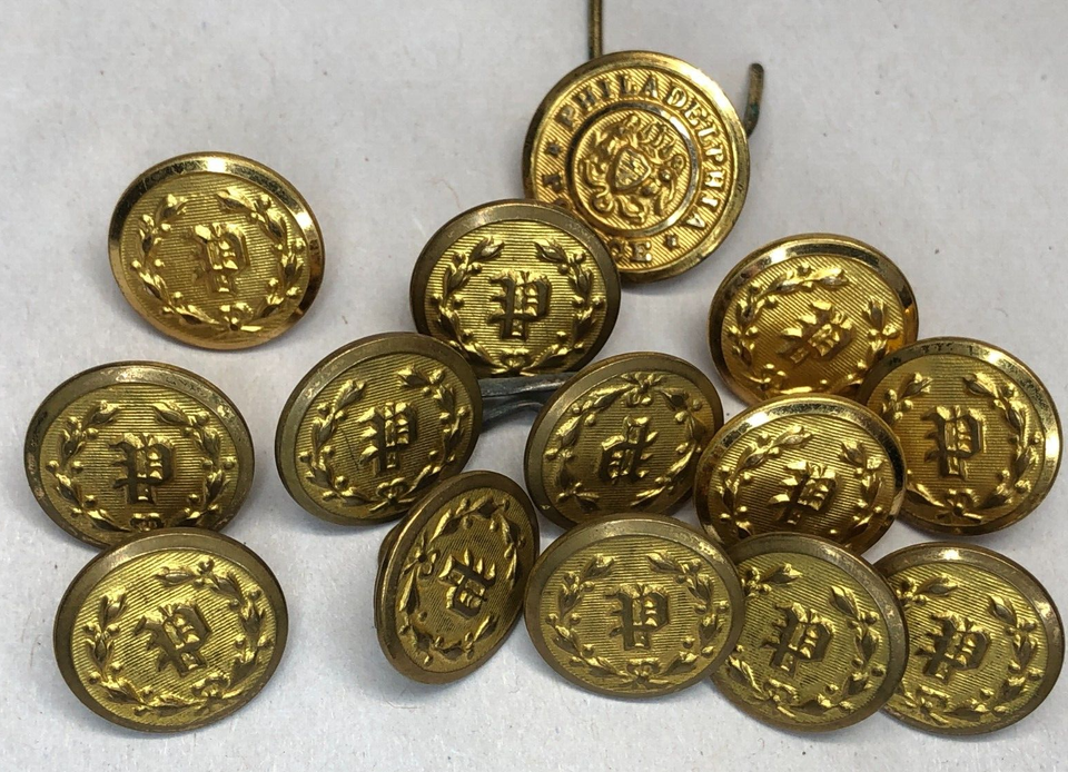 Philadelphia Police Department Brass Uniform Buttons Lot 14 Superior ...