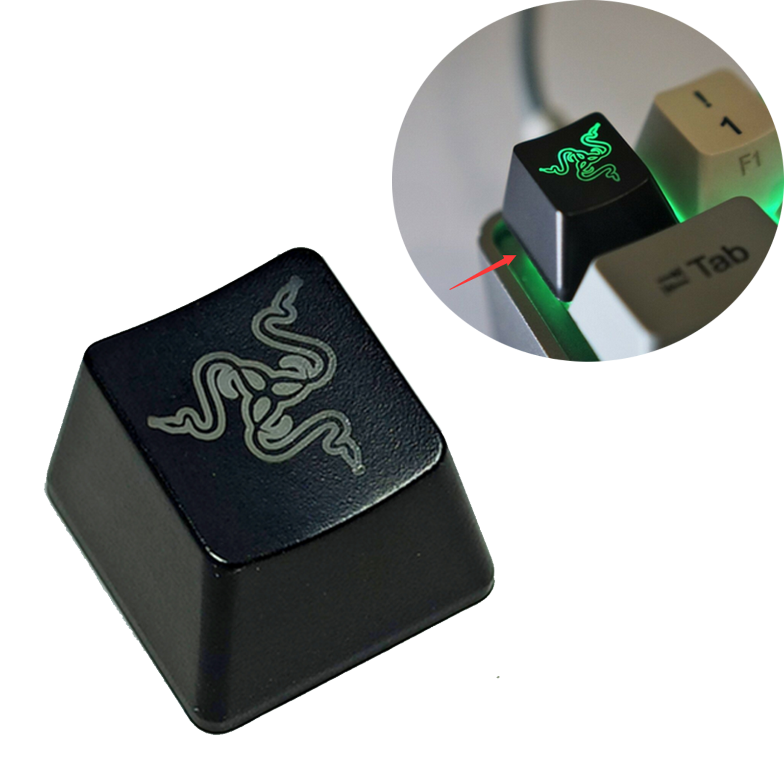 For Razer Logo Backlit Mechanical Keyboard ABS ESC Keycap R4 Cherry ...