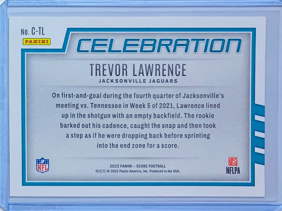 2022 Score 'Celebration' #C-TL Trevor Lawrence - Jacksonville Jaguars ...