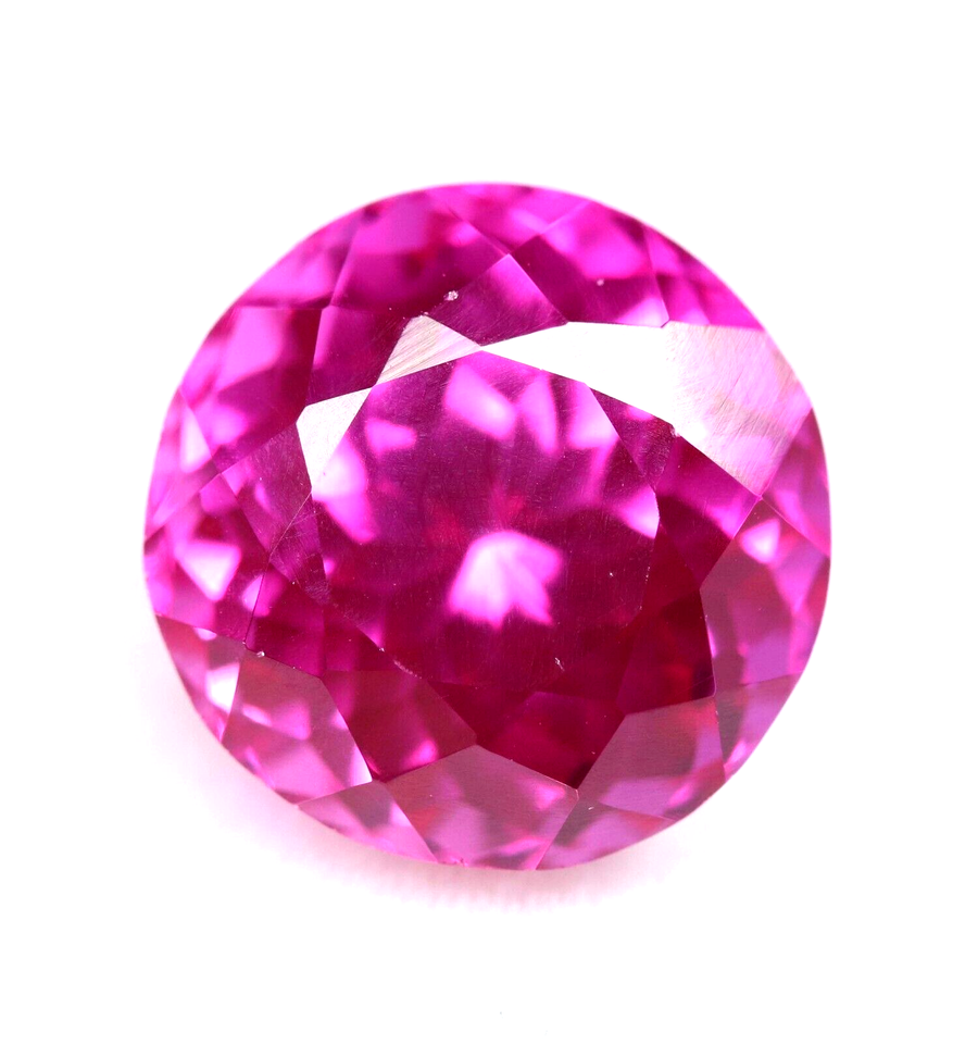 Flawless 10.80 Ct Natural Mogok Pink Ruby Round Shape Certified Loose ...