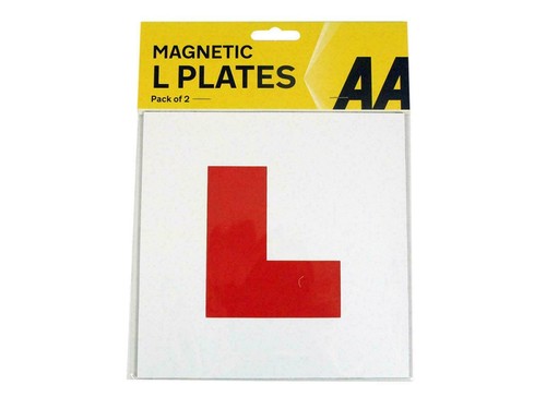 AA 2x Magnetic L Plates UK Learner Exterior Secure Car Driver Plate ...