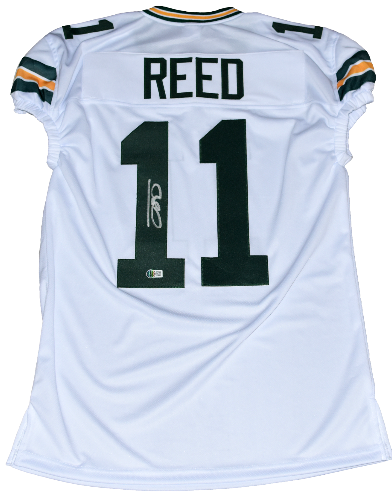 JAYDEN REED AUTOGRAPHED GREEN BAY PACKERS #11 WHITE GAME CUT JERSEY ...