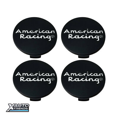 4x American Racing Wheel Center Cap Style "C" Satin Black "AR" Logo ...