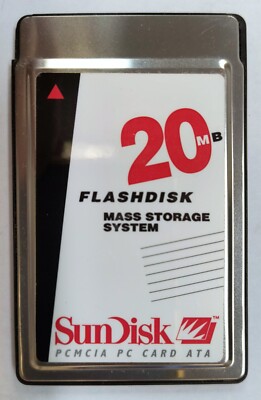 SunDisk (SanDisk) 20MB FlashDisk, PCMCIA PC Card, ATA Interface | eBay