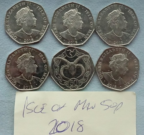 1x 2018 50p ISLE OF MAN Manx coin - Loaghtan Sheep - Fifty Pence | eBay UK