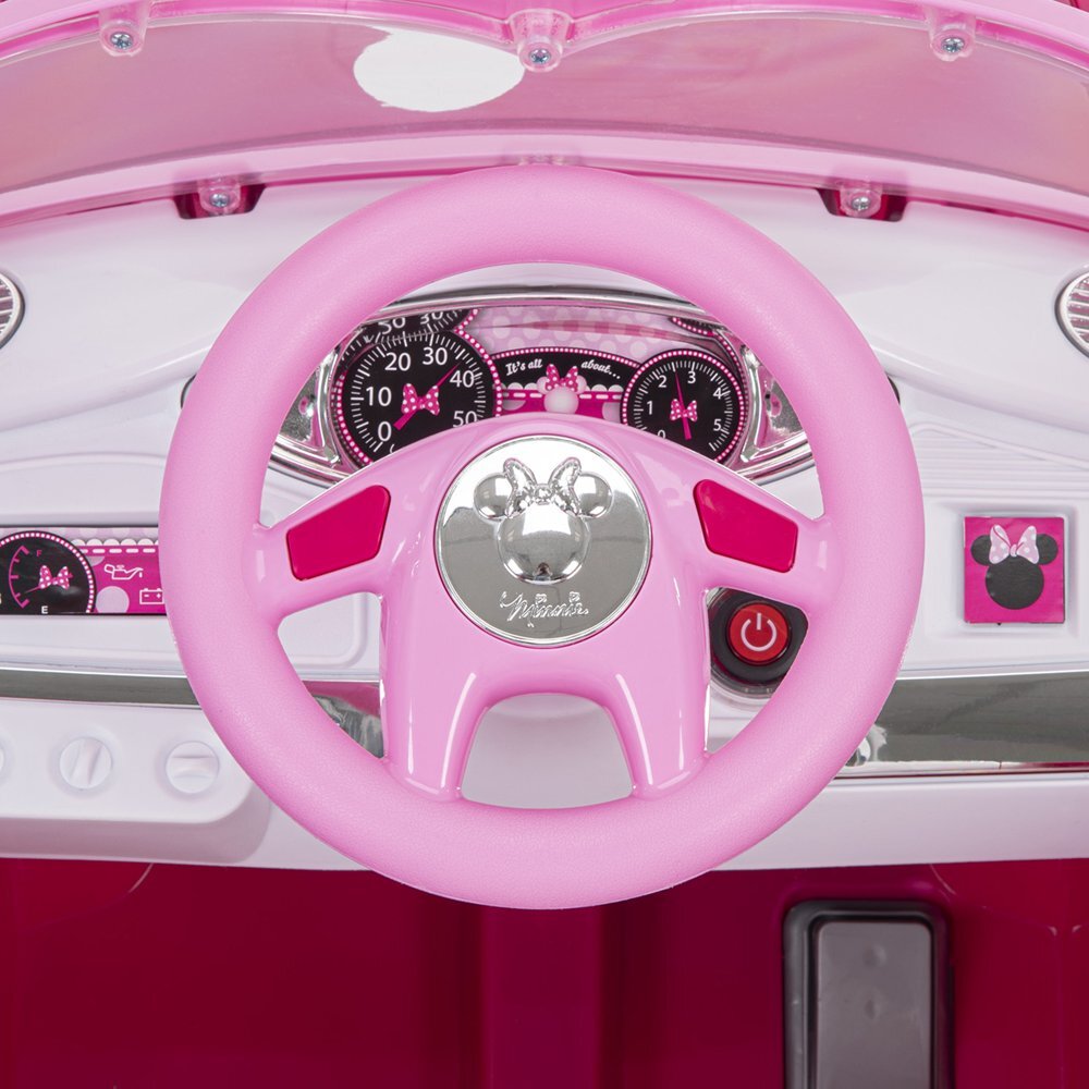 Disney Minnie Mouse Convertible Car 6 Volts Electric Ride-On Ages 3 ...