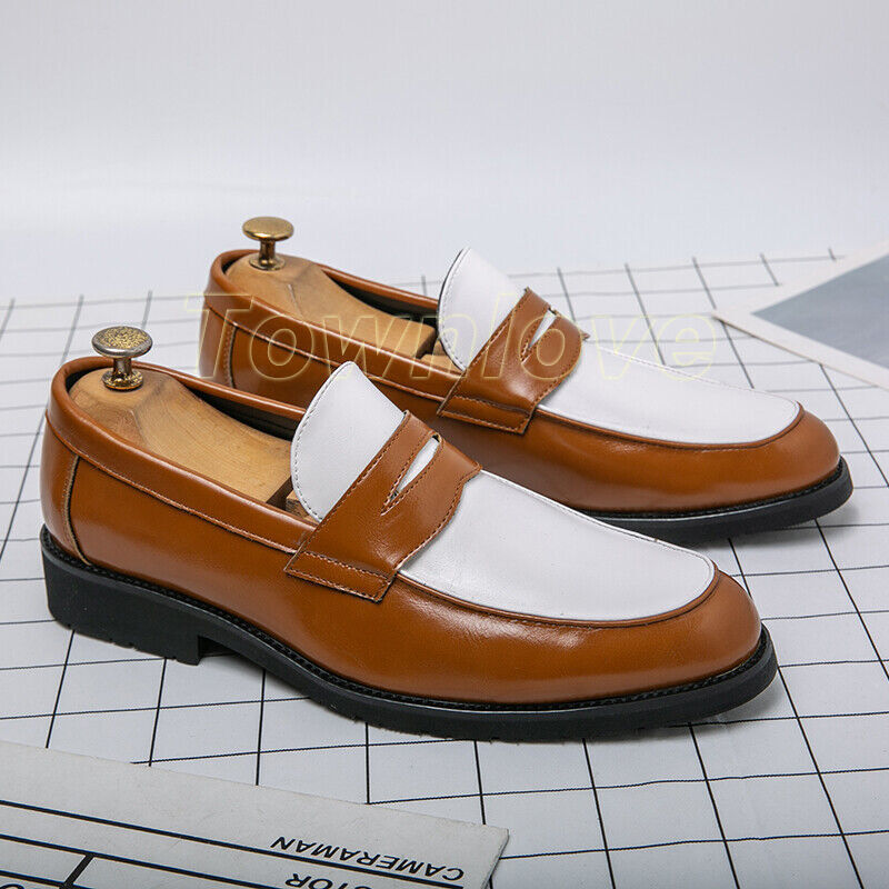 Men Loafer Color Block Shoes Dress Shoes Slip-on Penny Business Formal ...
