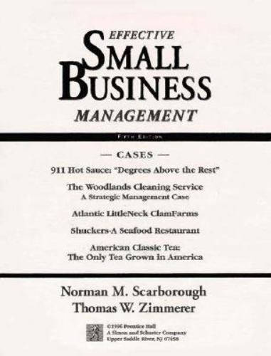Effective Small Business Management by Thomas W. Zimmerer and Norman M ...