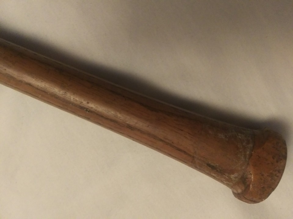 Antique Vintage Baseball Bat Hand Turn Rare 33" 34 oz. Unique Handle No ...
