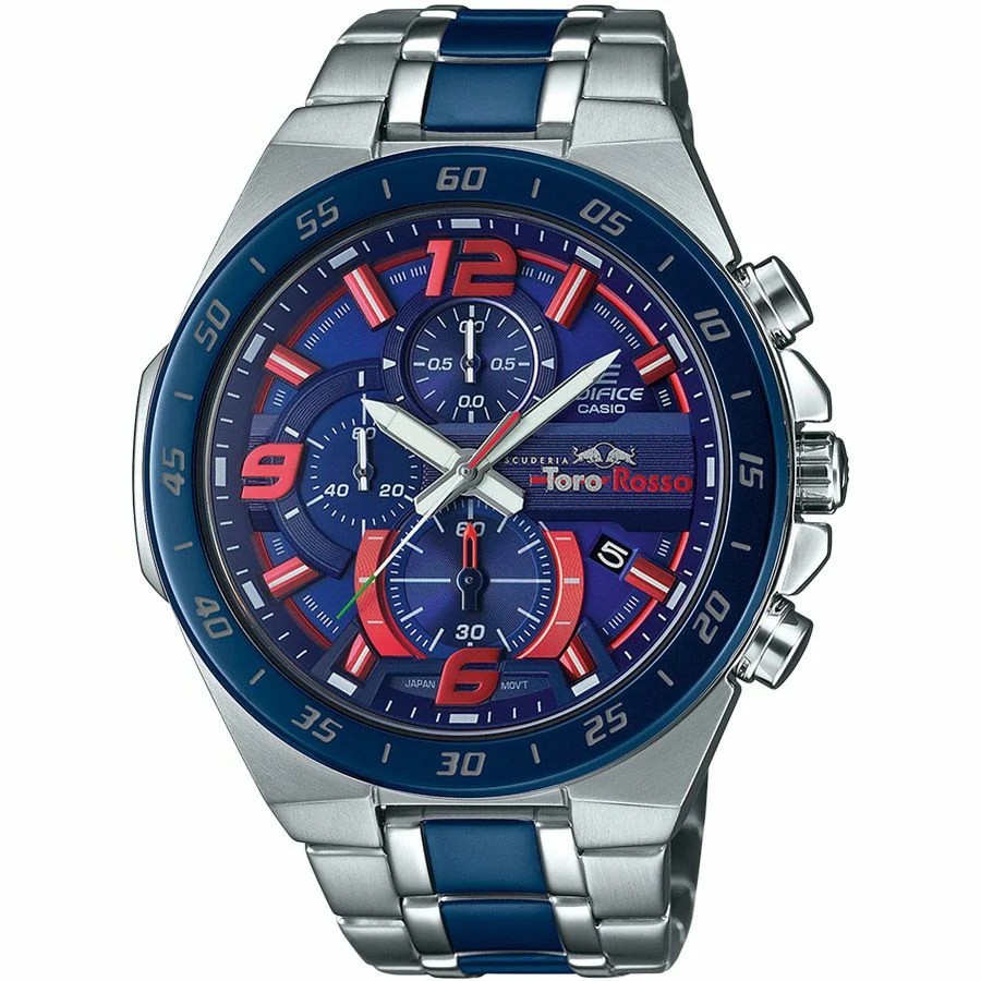 Casio Edifice Chronograph Men Watch EFR-564TR-2AER Blue Dial Steel ...
