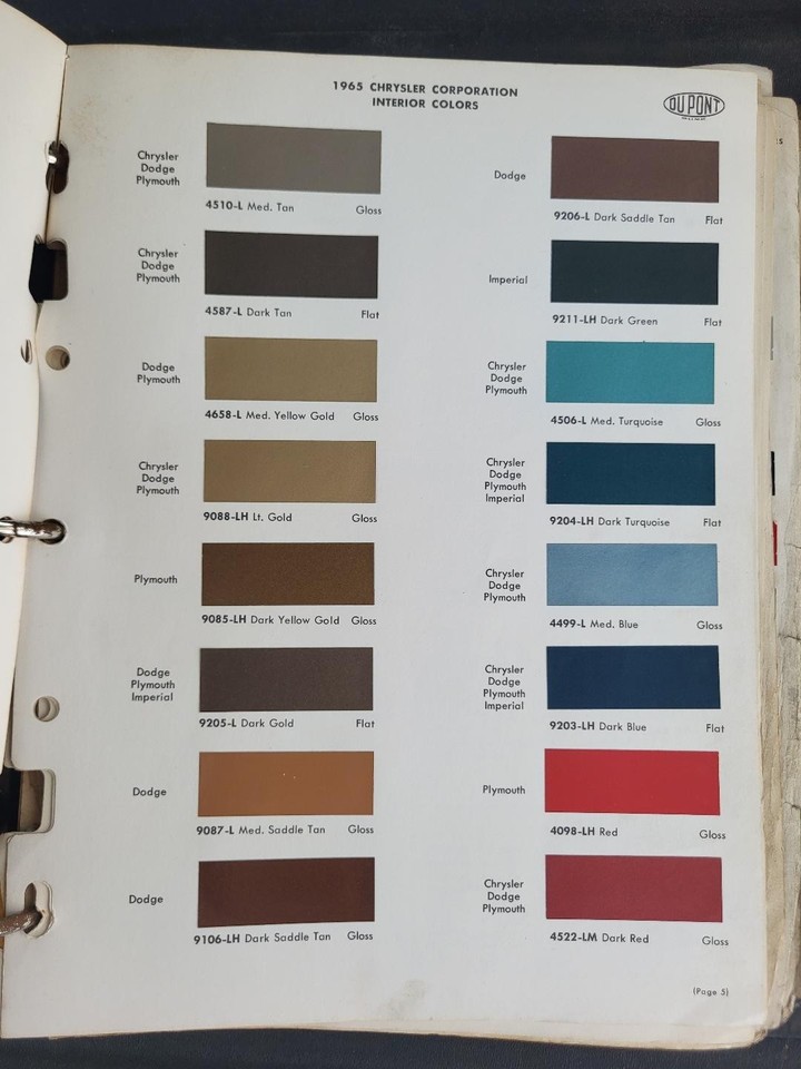 Dupont Duco Dulux Service Bulletins Binder Auto Paint Color Chips. 1962 ...