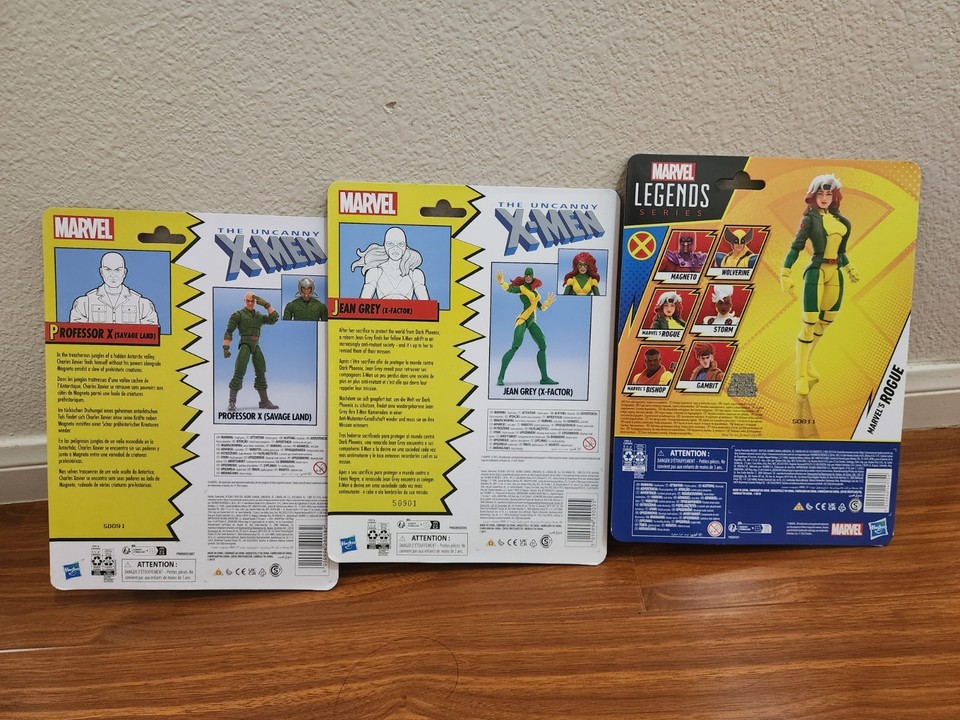 Marvel X-Men Retro Carded Professor X Savage Land, Jean Grey X Factor ...